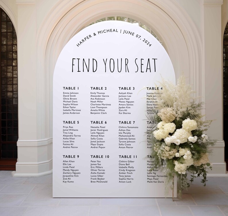 Wedding Seating Chart Acrylic Sign Acrylic Table Seating Chart Wedding ...