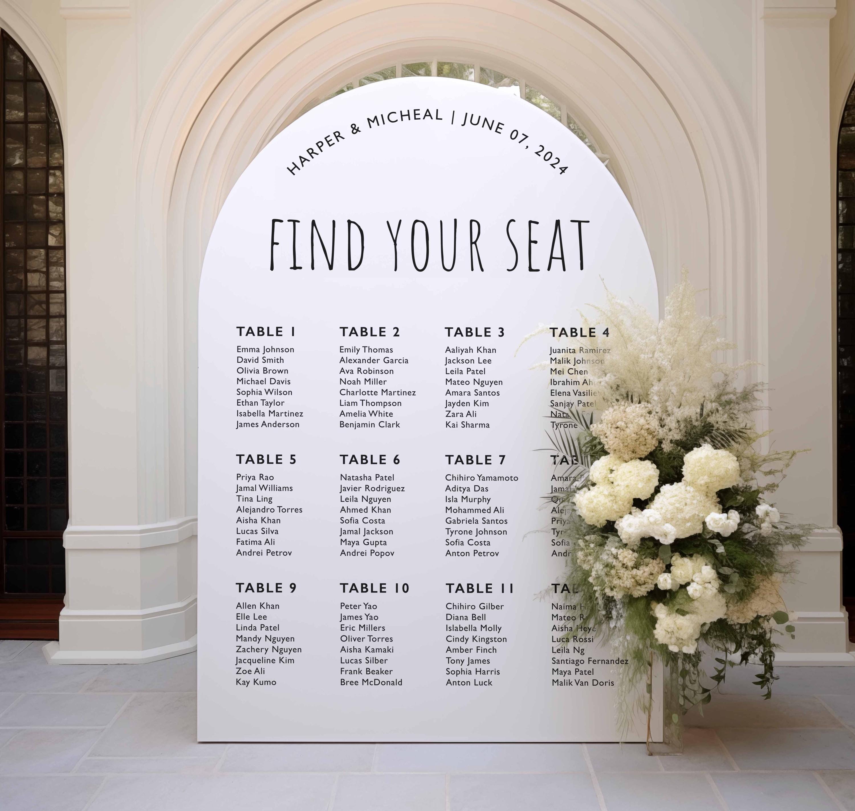 Wedding Seating Chart Acrylic Sign Acrylic Table Seating Chart Wedding ...