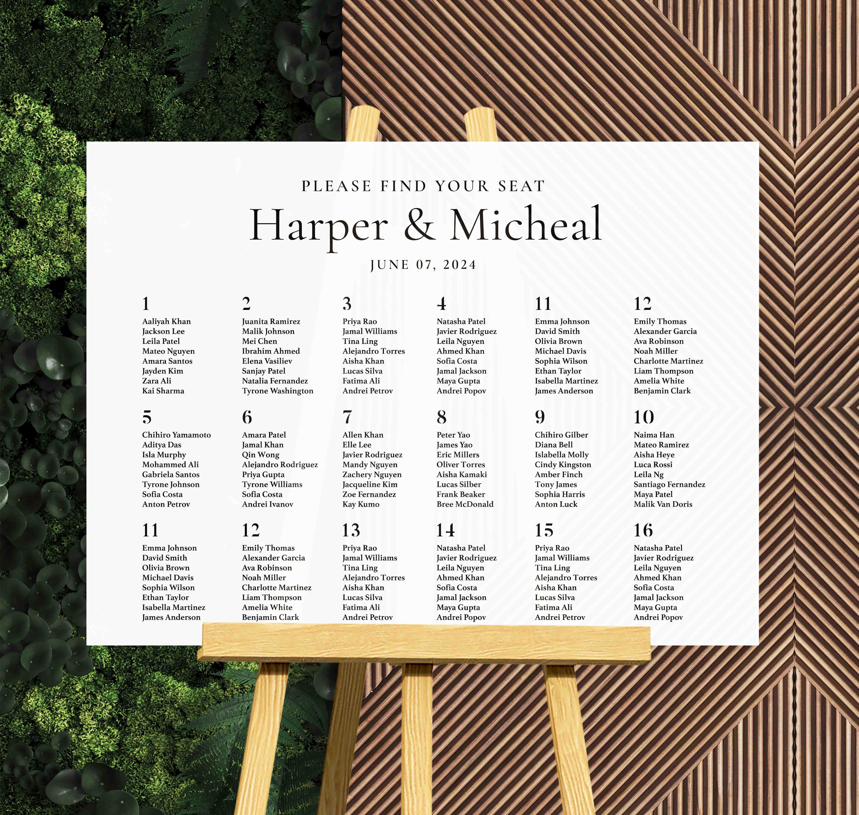Wedding Seating Chart Acrylic Sign | Acrylic Table Seating Chart ...