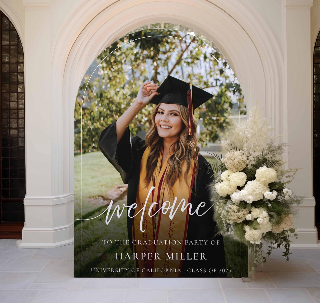 Acrylic Graduation Party Sign | Custom Graduation Party Sign ...