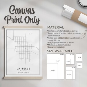 La Belle MO Street Map Print | Acrylic Glass La Belle City Map Print ...