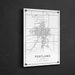 Portland Indiana Street Map Print | Acrylic Glass Portland City Map ...