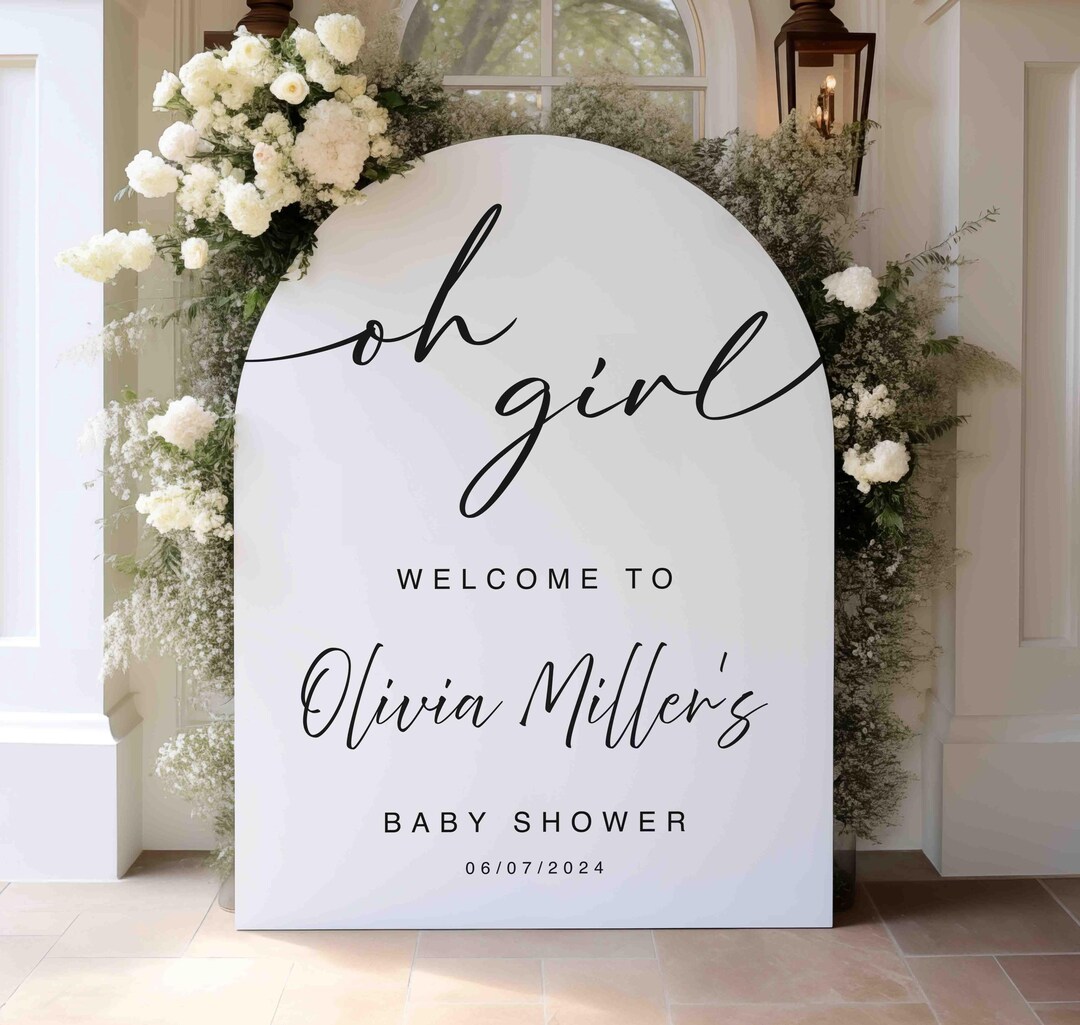 Acrylic Baby Shower Welcome Sign | Custom Baby Shower Sign ...