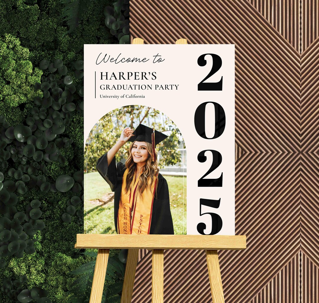 Acrylic Graduation Party Sign | Custom Graduation Party Sign ...