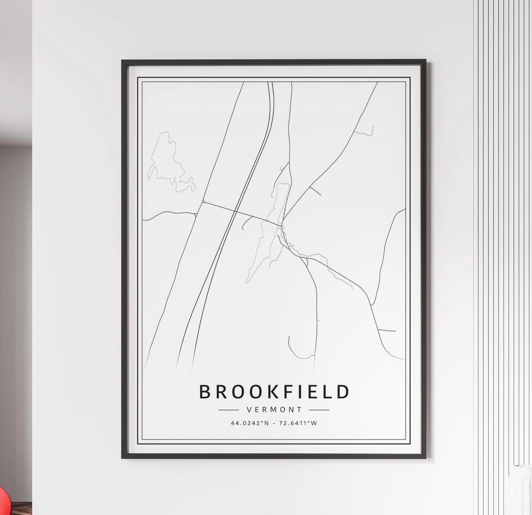 Brookfield VA Street Map Print | Acrylic Glass Brookfield Map Print ...