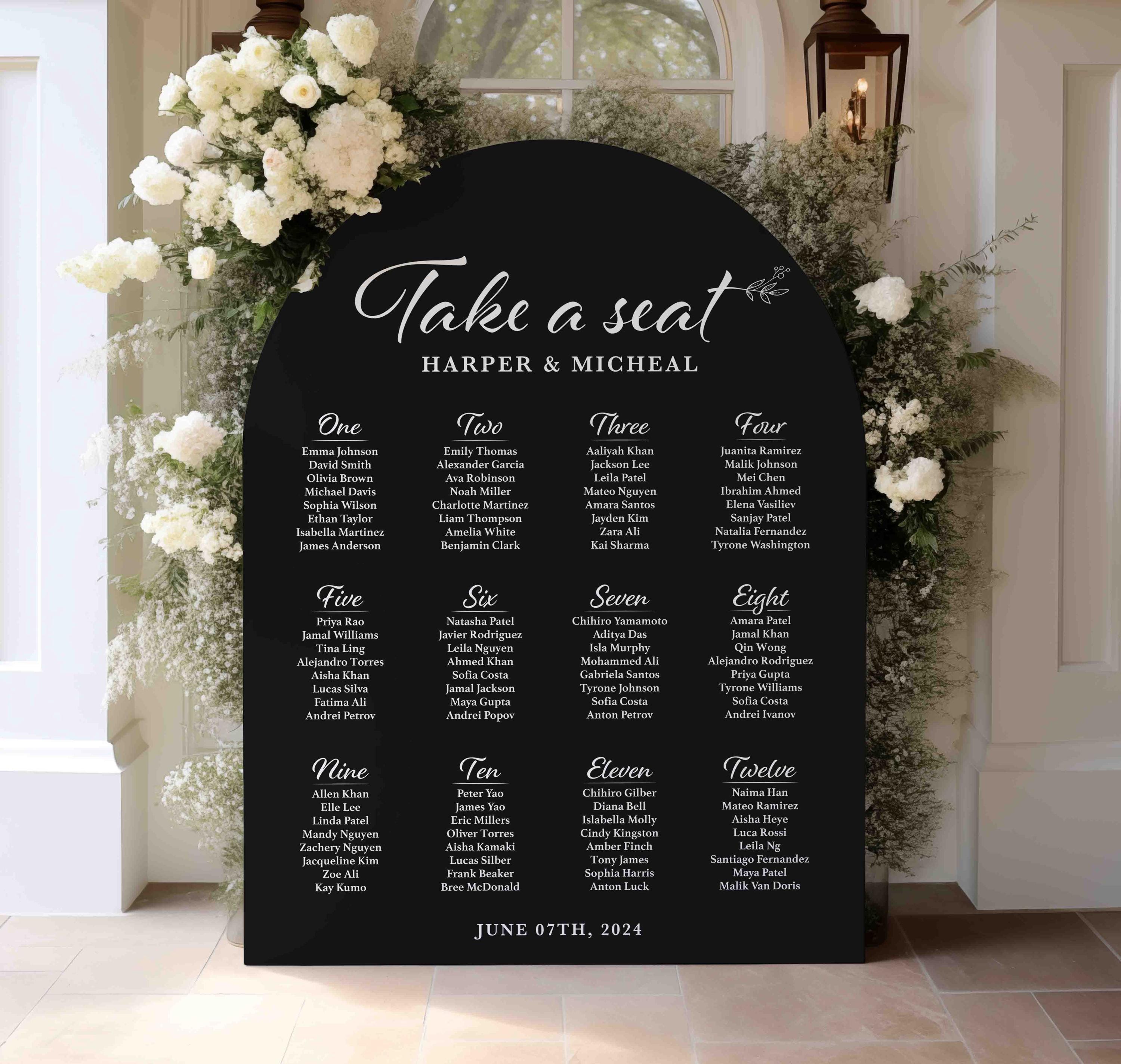 Wedding Seating Chart Acrylic Sign | Acrylic Table Seating Chart ...