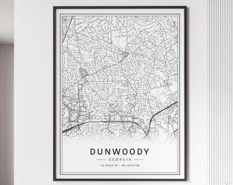 East Point GA Street Map Print Acrylic East Point City Map Print Canvas ...