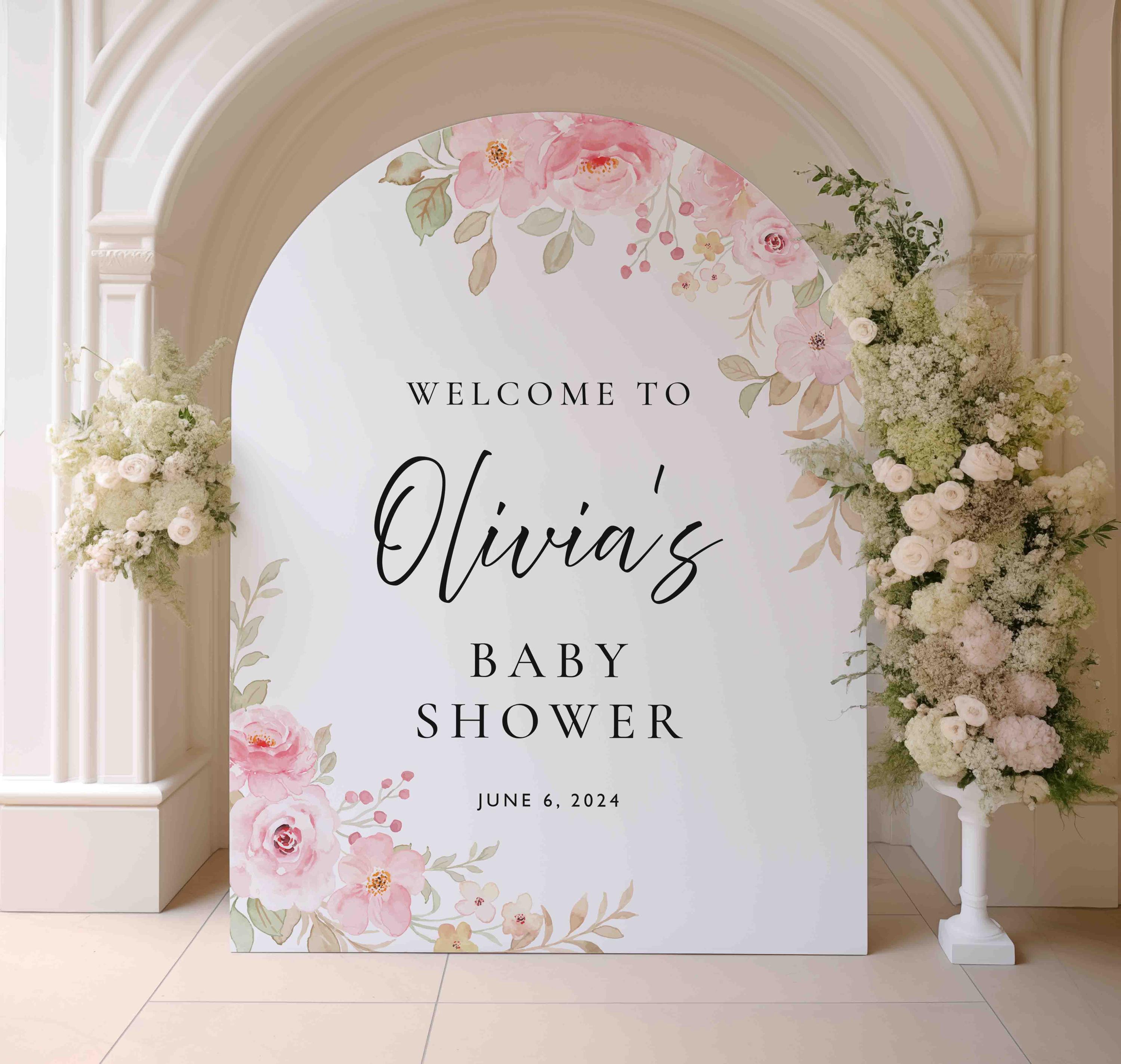 Acrylic Baby Shower Welcome Sign | Custom Baby Shower Sign ...