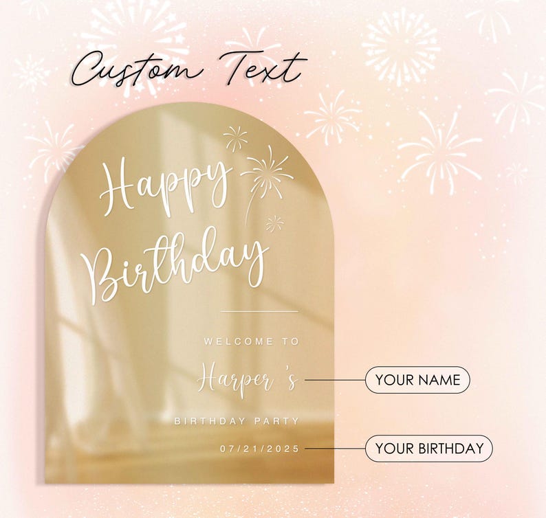 Acrylic Birthday Sign | Personalized Birthday Sign | Welcome Birthday ...