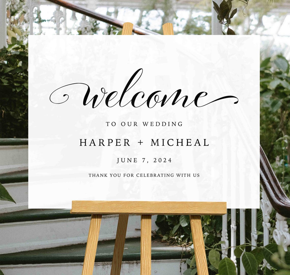 Acrylic Wedding Welcome Sign Entrance Wedding Sign Custom Wedding Sign ...