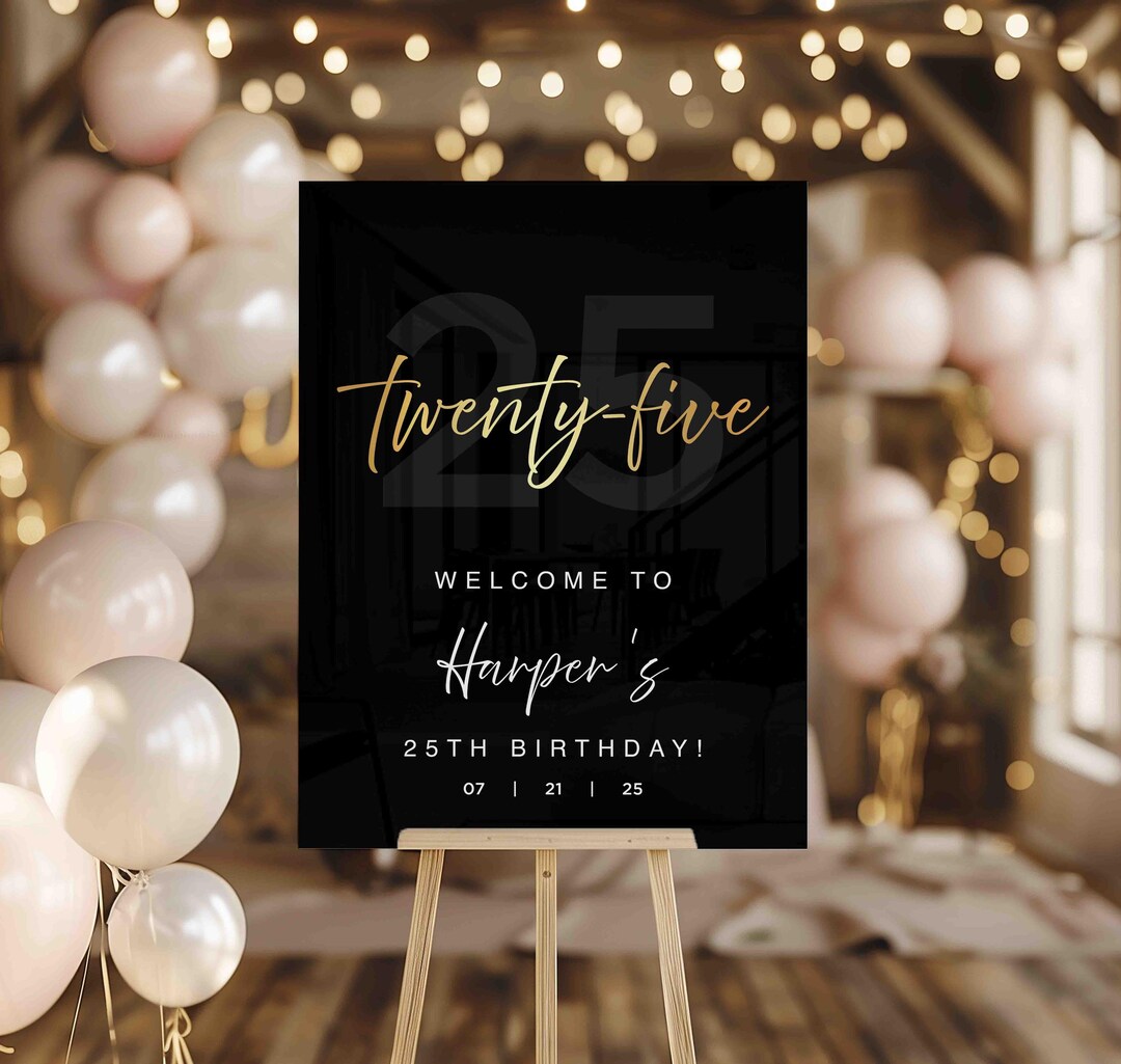 Acrylic Birthday Sign | Personalized Birthday Sign | Welcome Birthday ...