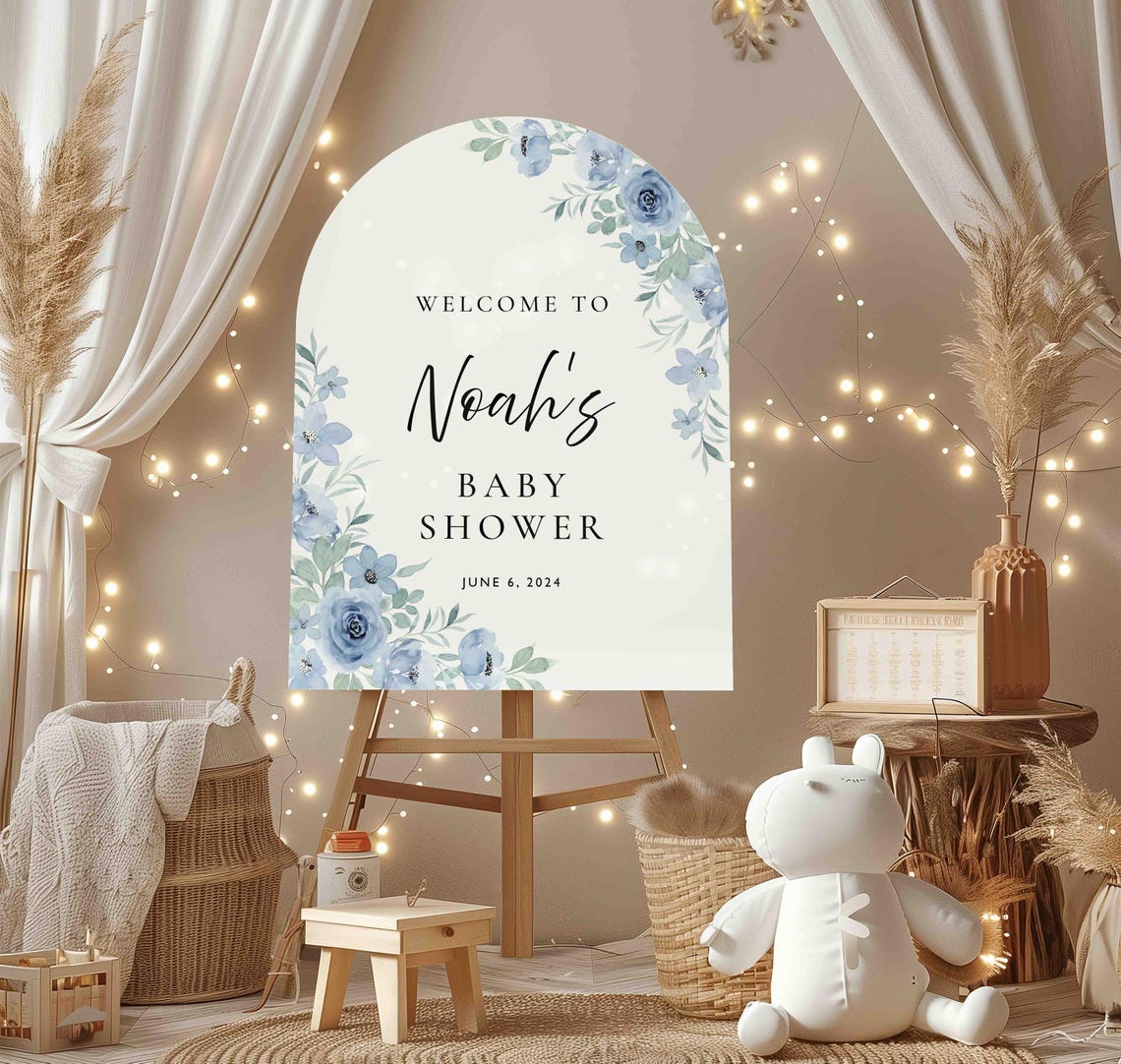 Acrylic Baby Shower Welcome Sign | Custom Baby Shower Sign ...