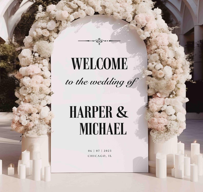 Acrylic Wedding Welcome Sign Entrance Wedding Sign Custom Wedding Sign ...
