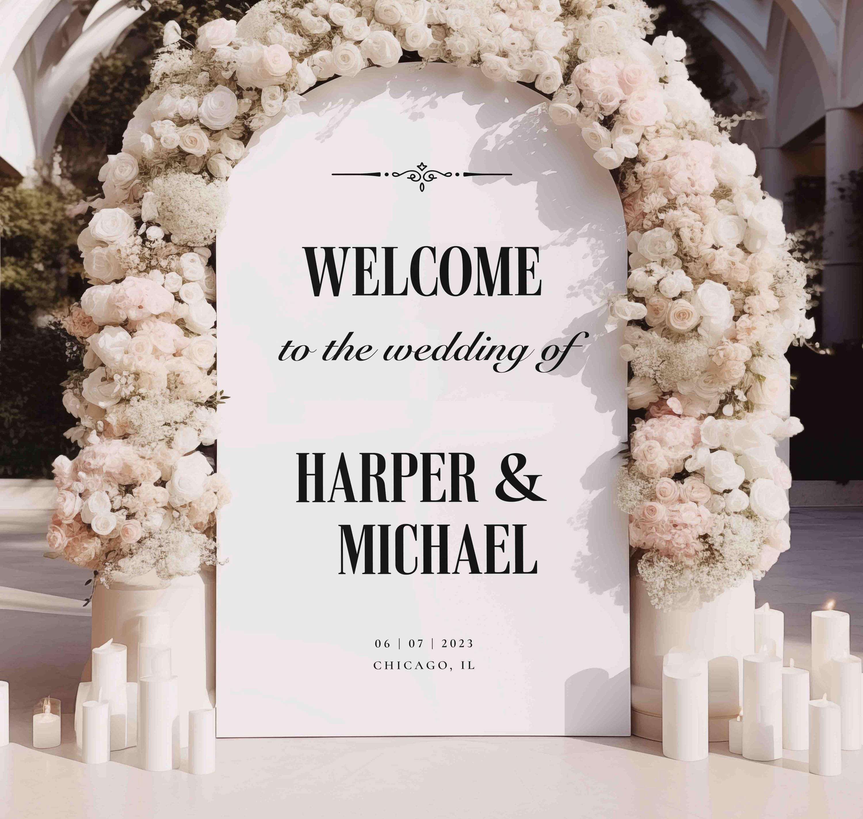 Acrylic Wedding Welcome Sign Entrance Wedding Sign Custom Wedding Sign ...