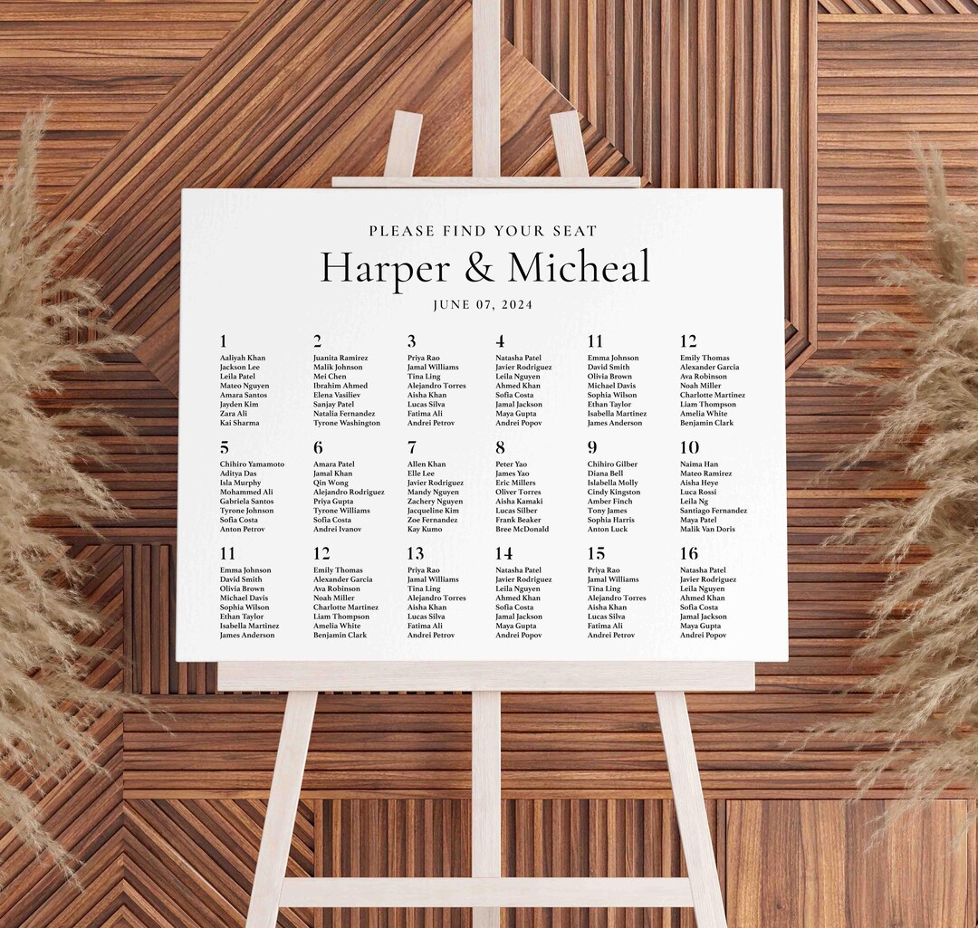 Wedding Seating Chart Acrylic Sign Acrylic Table Seating Chart Wedding ...