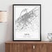 Erie Pennsylvania Street Map Print | Acrylic Erie City Map Print ...