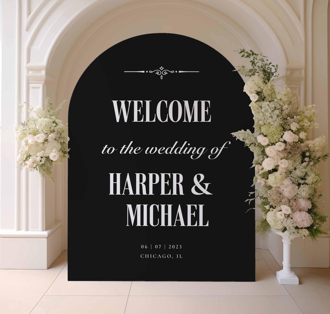 Acrylic Wedding Welcome Sign Entrance Wedding Sign Custom Wedding Sign ...