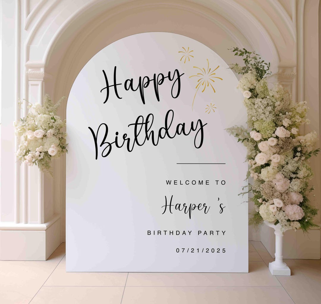 Acrylic Birthday Sign | Personalized Birthday Sign | Welcome Birthday ...