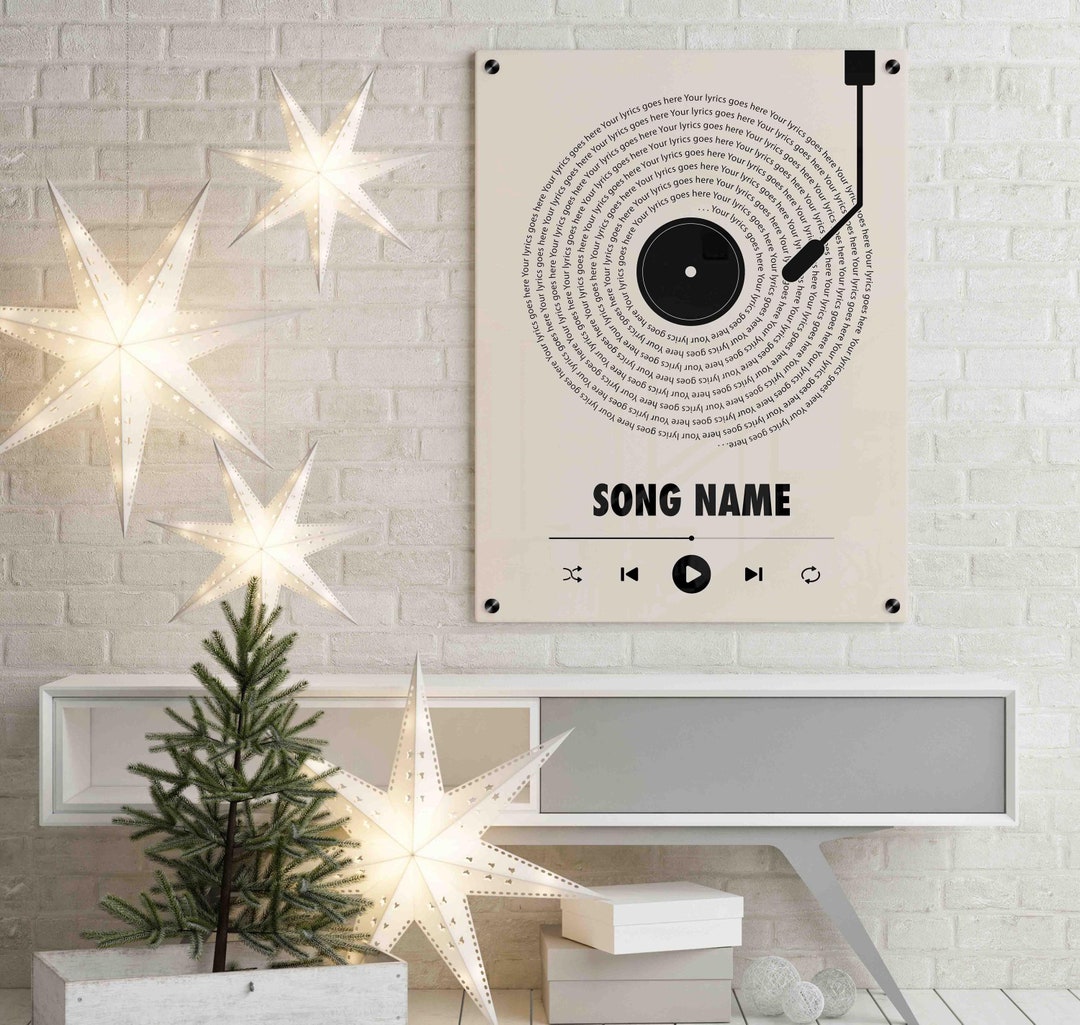 Acrylic Song Plaque Sign | Custom Music Lyrics Plaque Sign ...