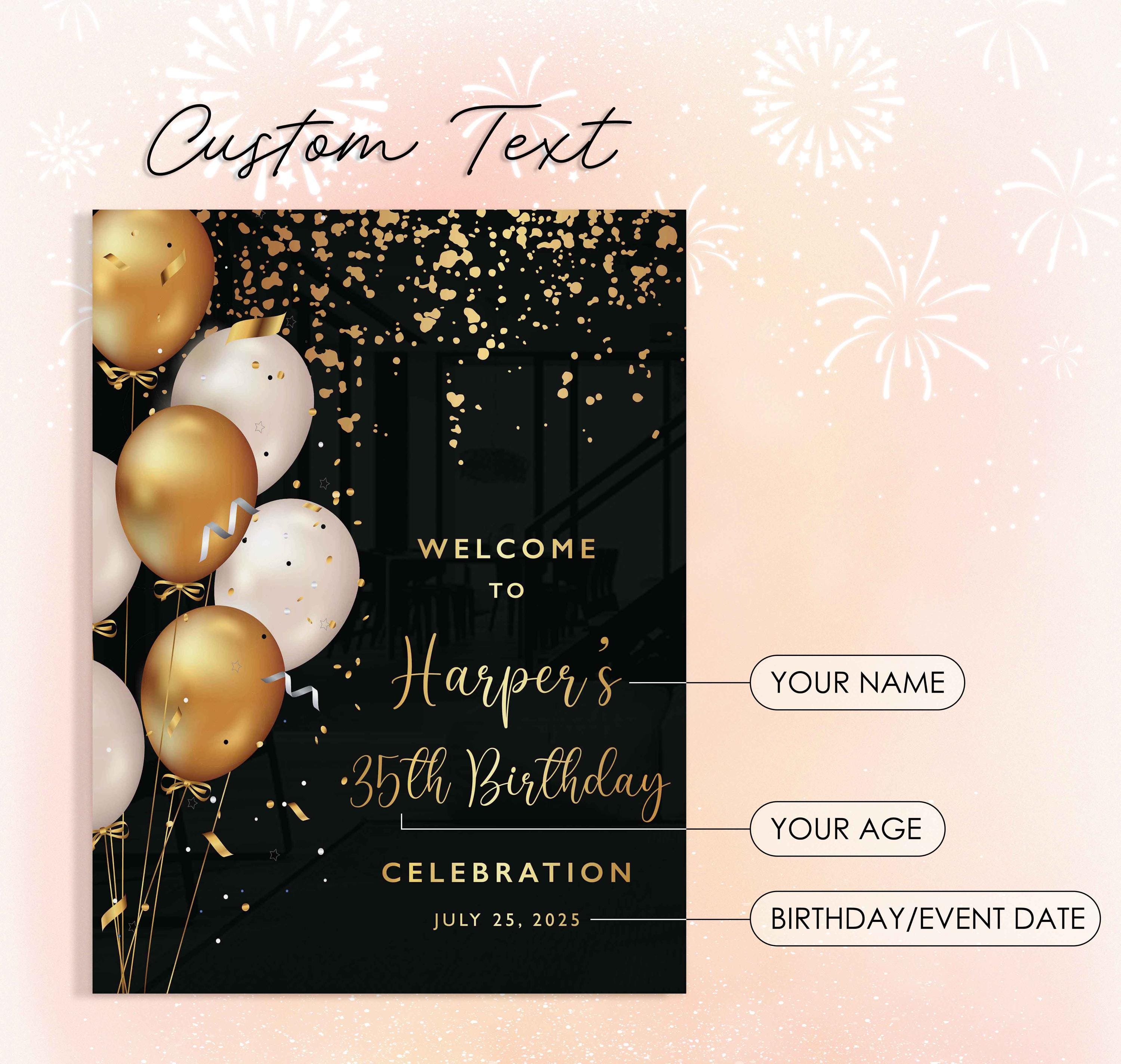 Acrylic Birthday Sign | Personalized Birthday Sign | Birthday Sign ...
