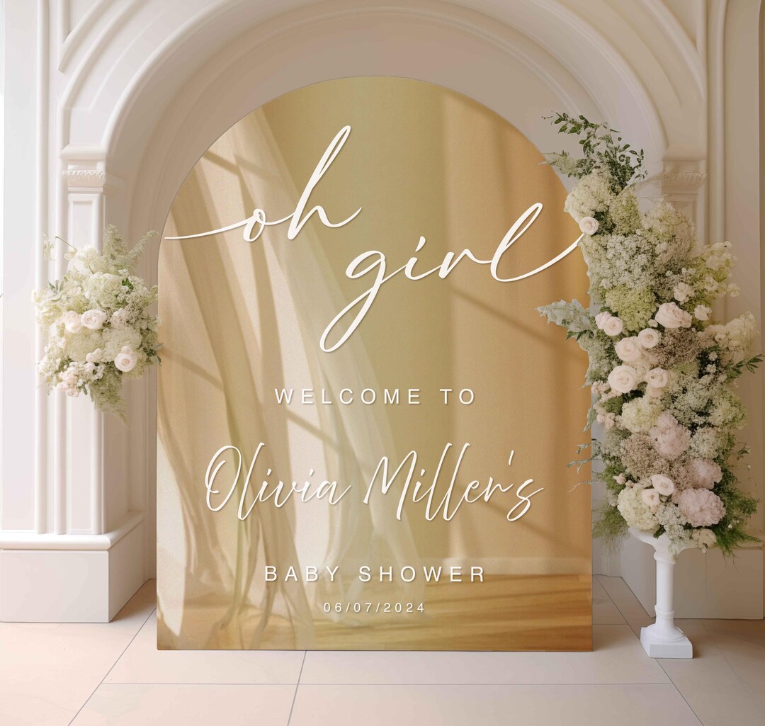 Gold Acrylic Baby Shower Sign | Gold Baby Shower Sign | Gold Custom ...