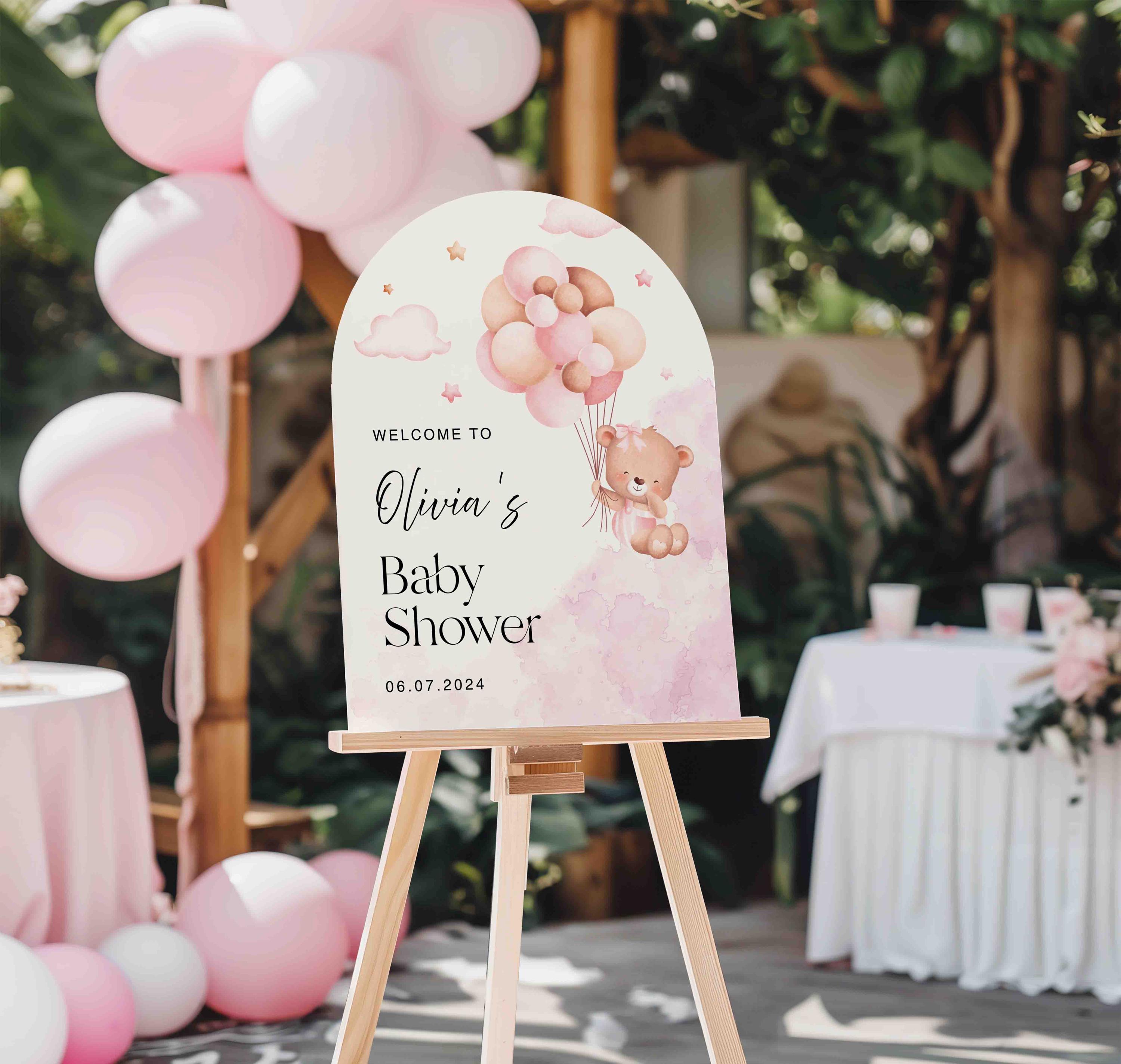 Acrylic Baby Shower Welcome Sign | Custom Baby Shower Sign ...