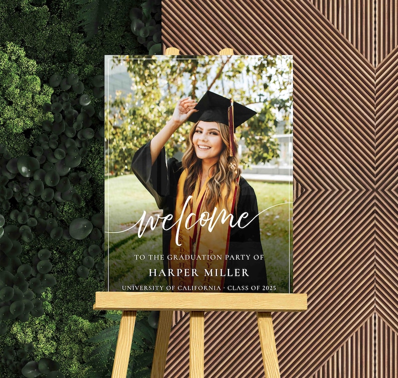 Acrylic Graduation Party Sign | Custom Graduation Sign | Personalized ...