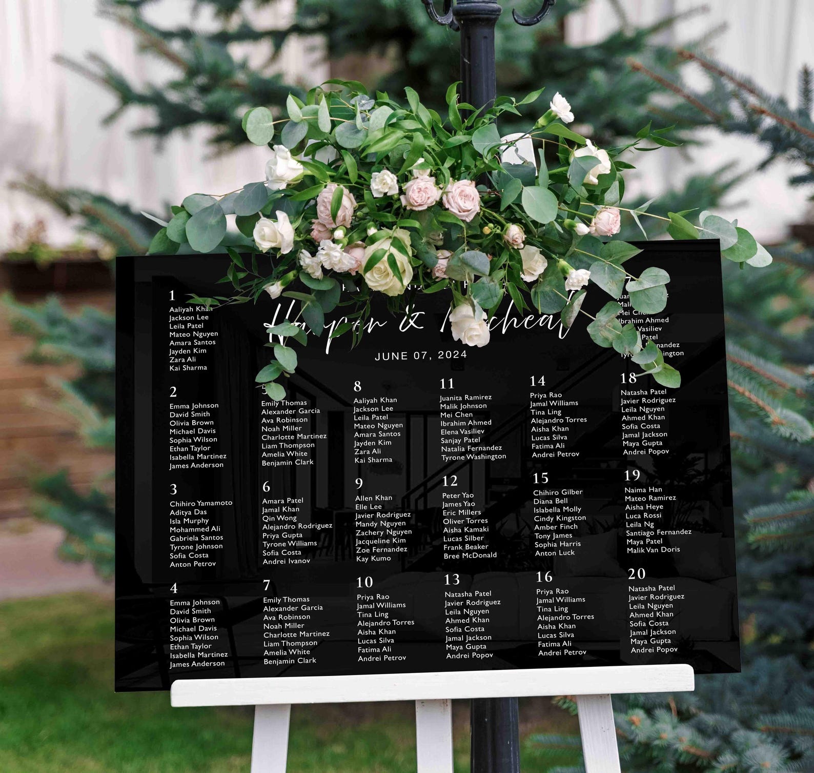 Wedding Seating Chart Acrylic Sign | Acrylic Table Seating Chart ...