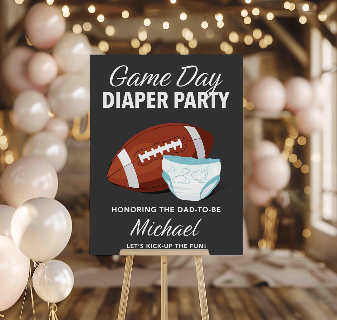 Acrylic Diaper Party Welcome Sign | Custom Diaper Party Sign ...