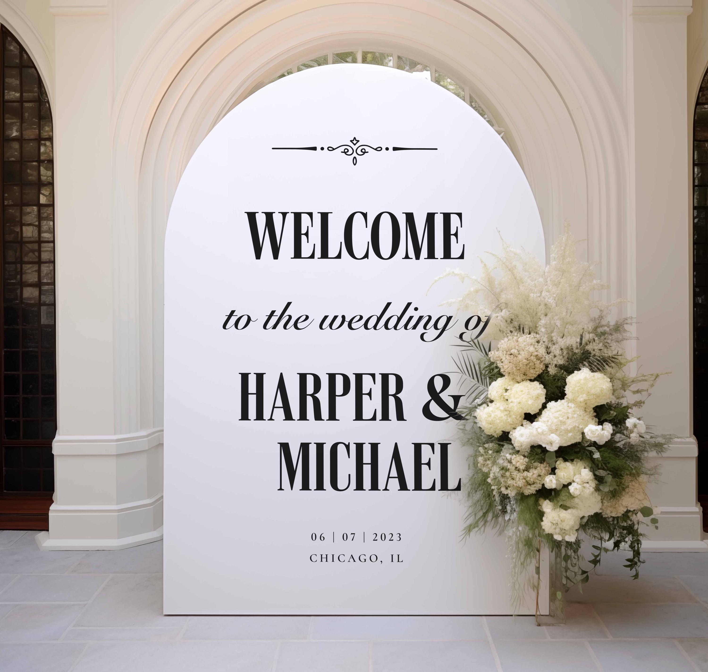 Acrylic Wedding Welcome Sign Entrance Wedding Sign Custom Wedding Sign ...