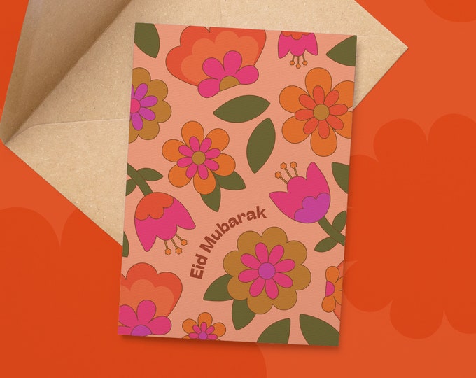 Eid Mubarak Eid Card, Ramadan Greeting Card With Envelope for Eidi ...