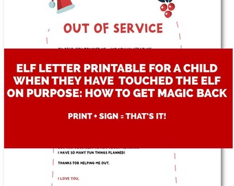 Elf Letter Printable Changed Behavior Around Digital | Etsy