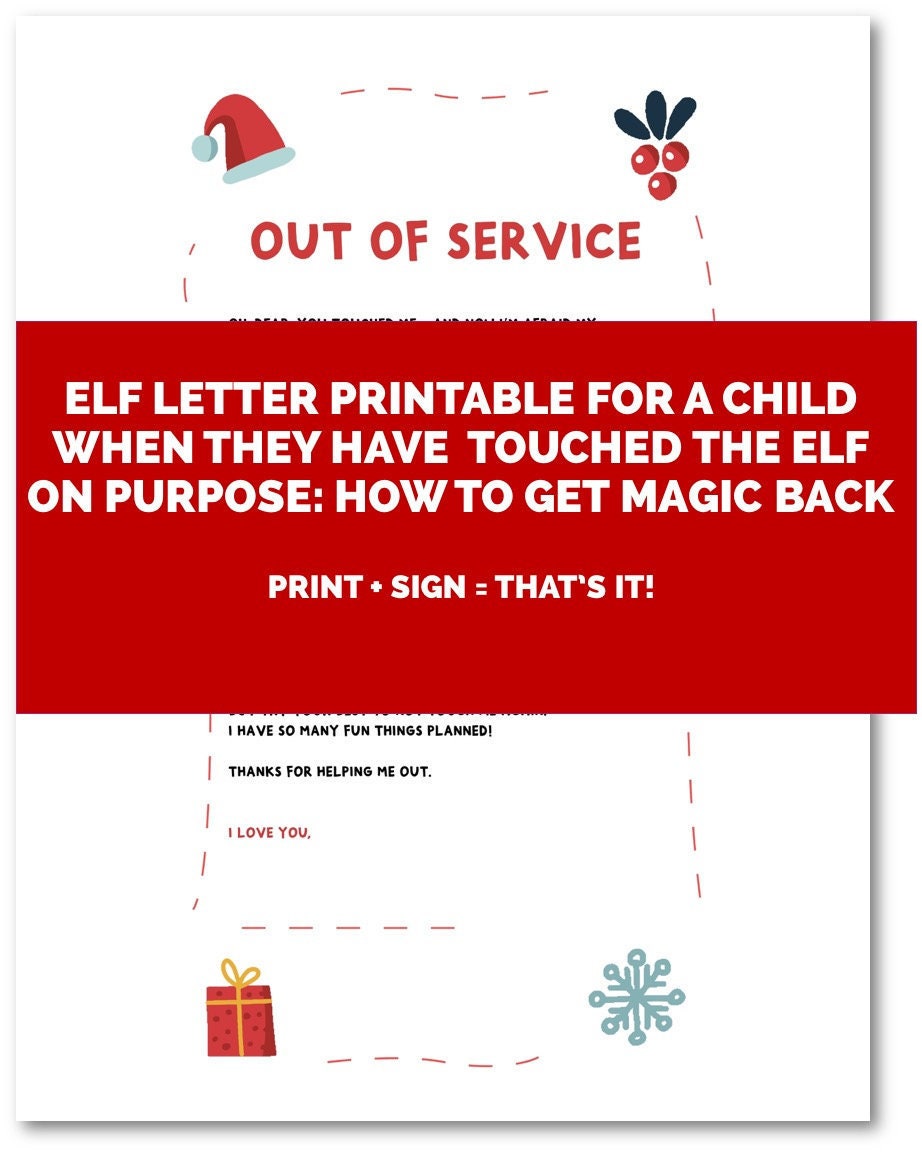 Elf Letter Printable Changed Behavior Around Digital Download Letter ...