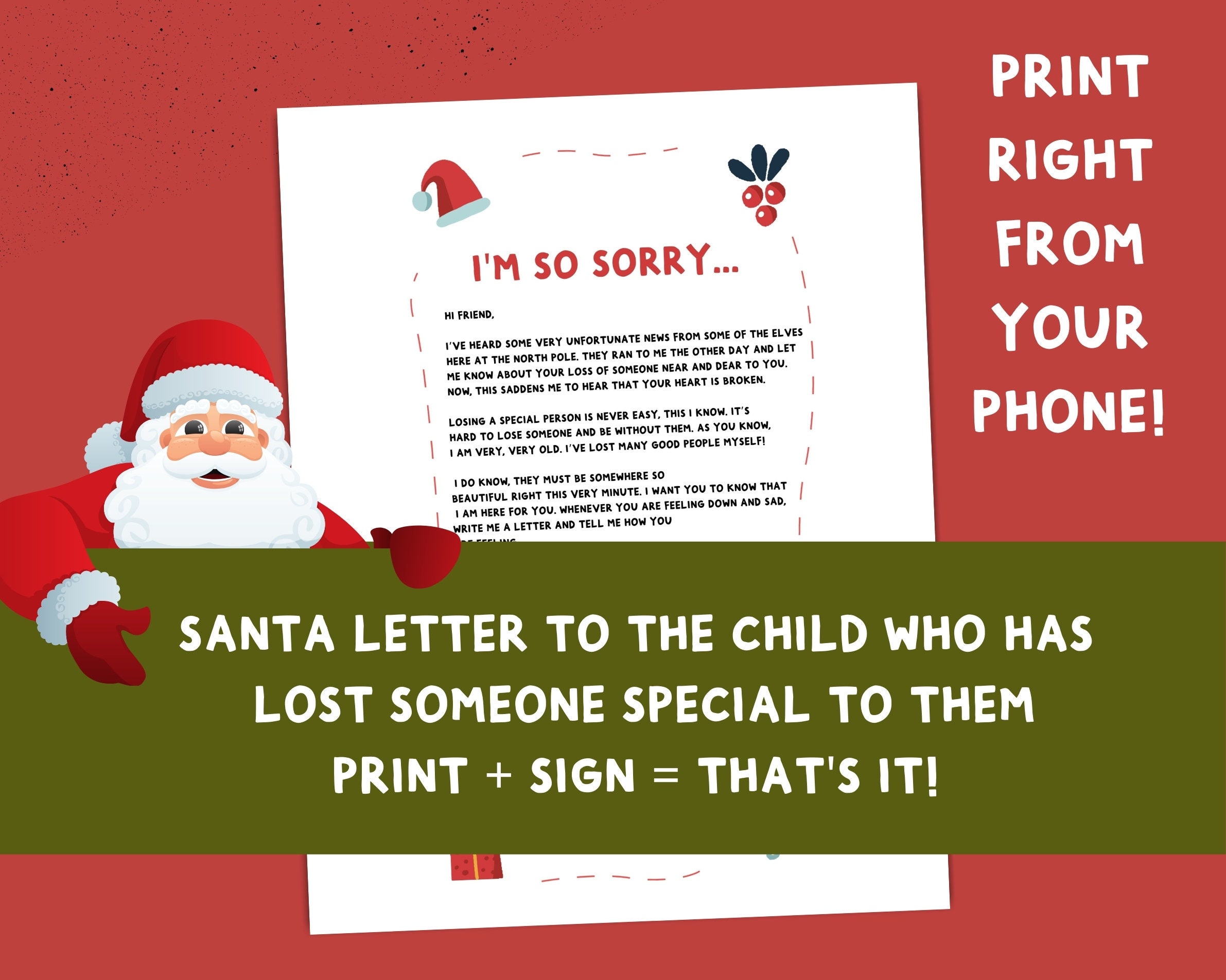 Dear Santa Letters Sad