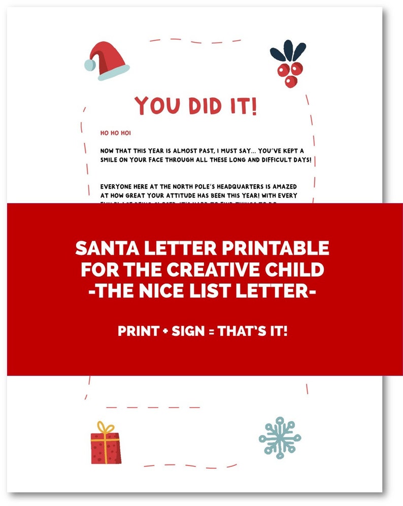 Santa Letter Printable for the Creative Child Printable - Etsy