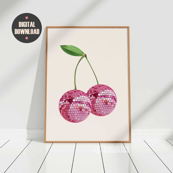 Cherry Disco Art - Etsy
