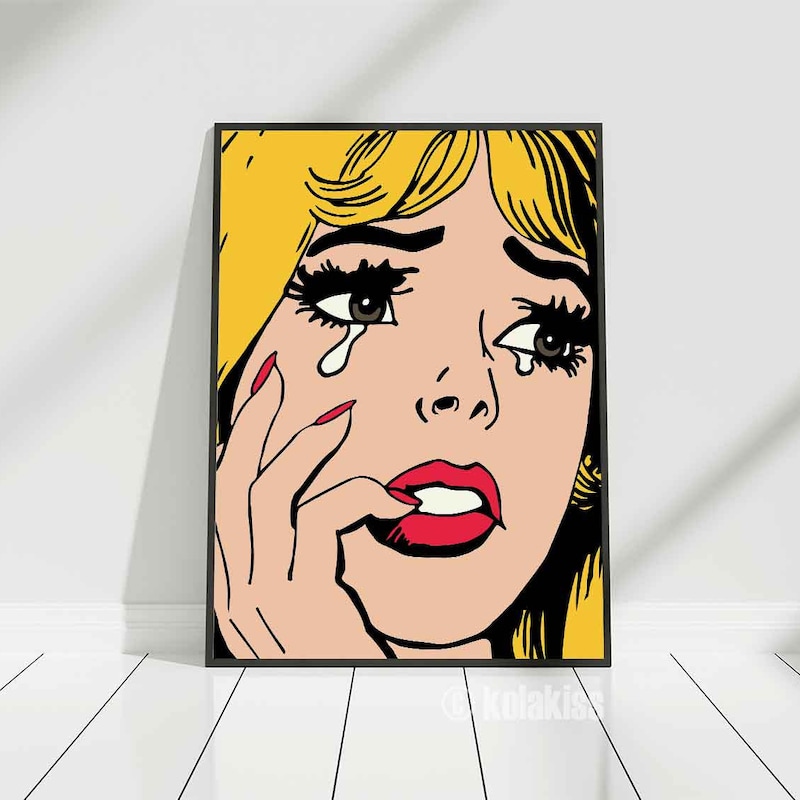 Crying Comic Girl - Etsy