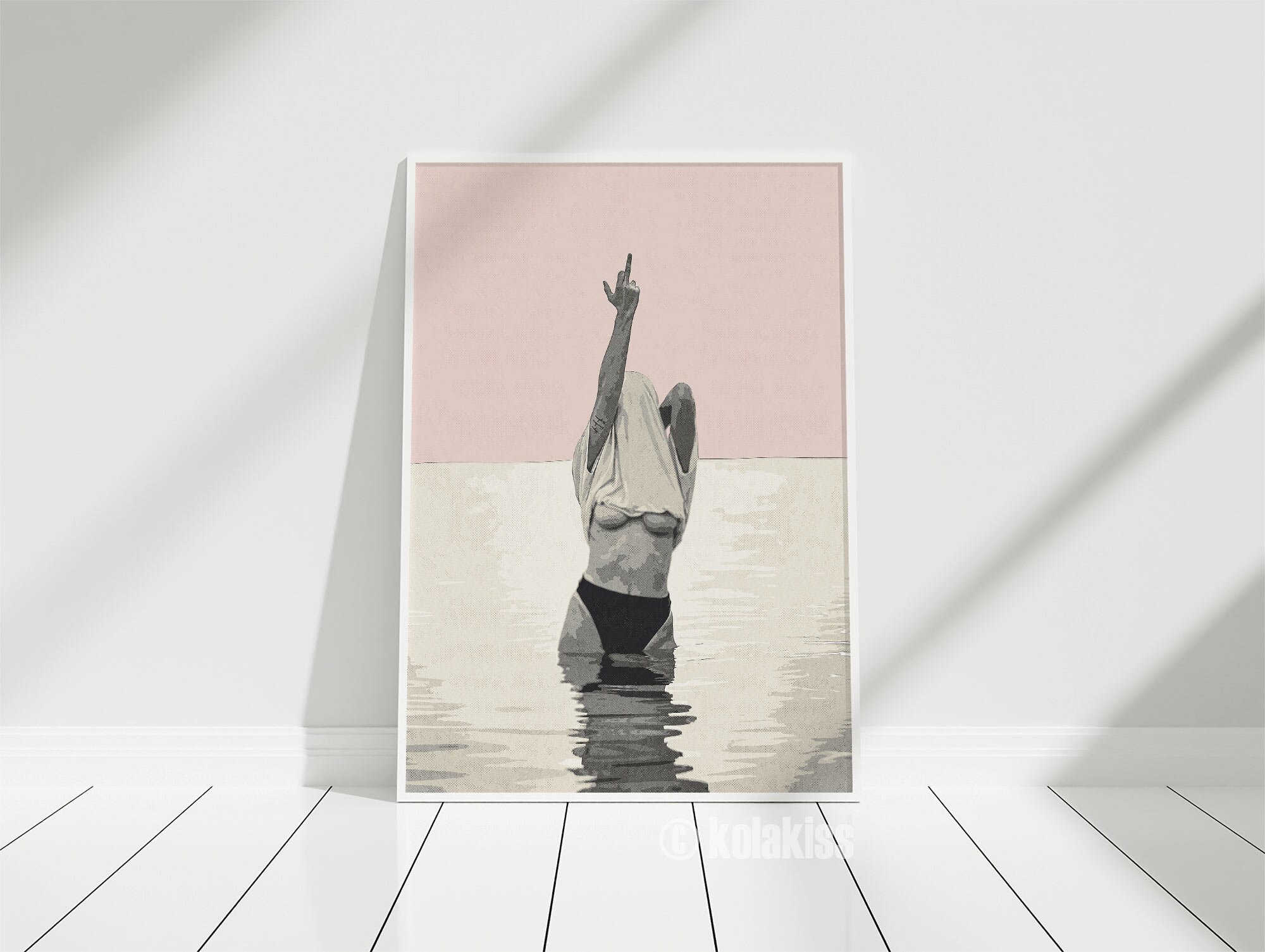 Middle Finger Print Swearing Poster Feminist Art Middle - Etsy