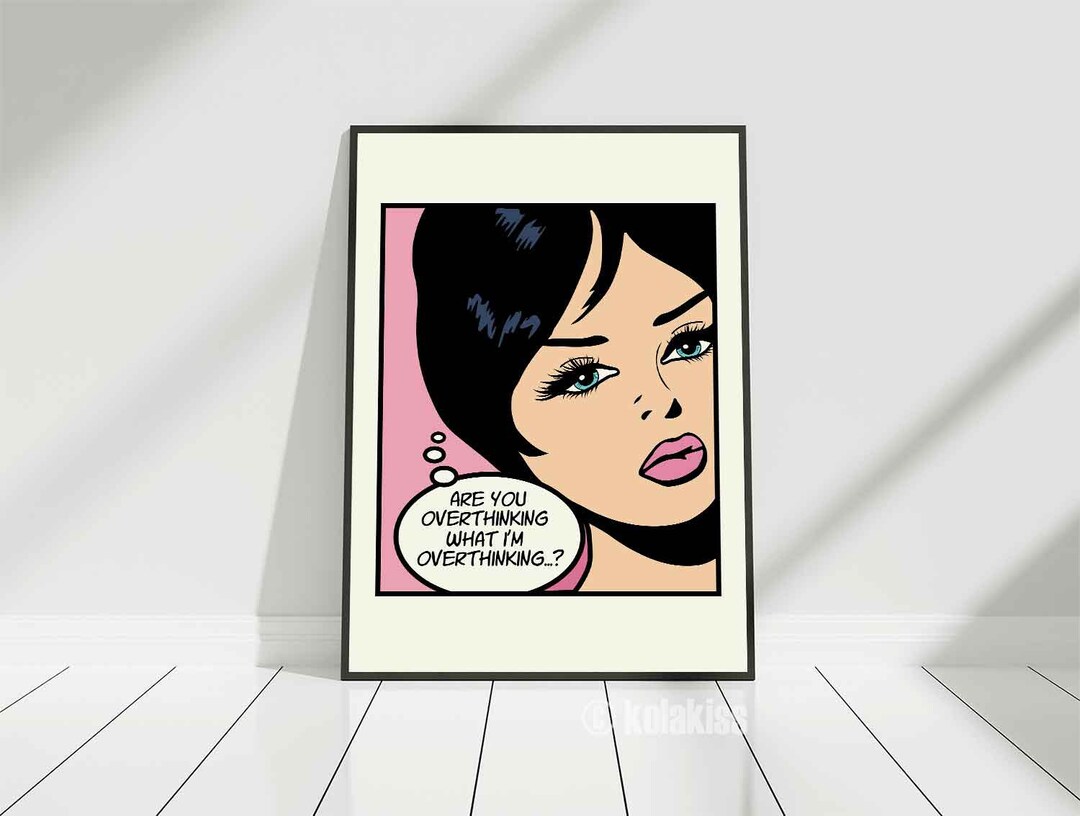 Overthinker Quote, Overthinking Print, Funny Anxiety Print, Social ...