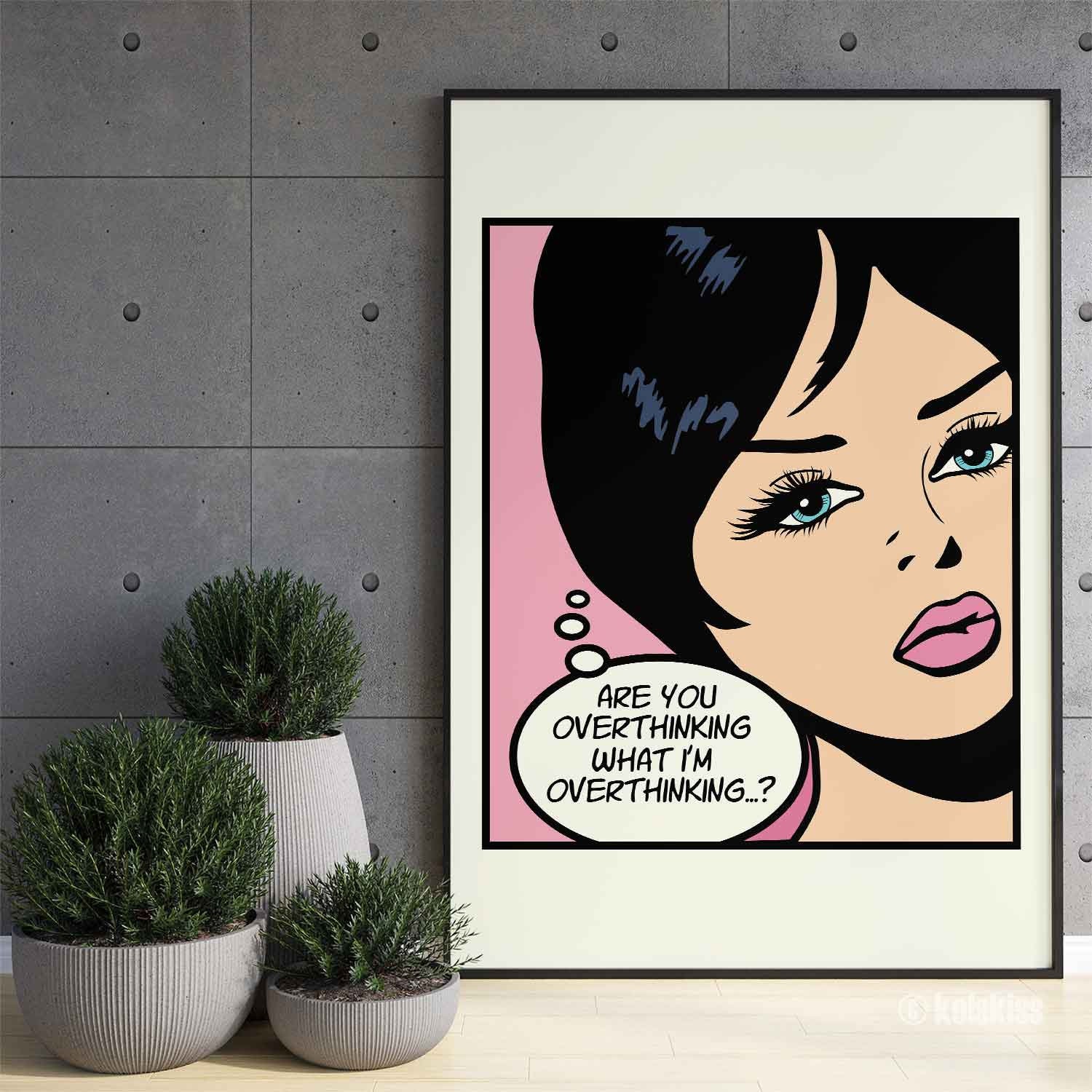 Overthinker Quote, Overthinking Print, Funny Anxiety Print, Social ...