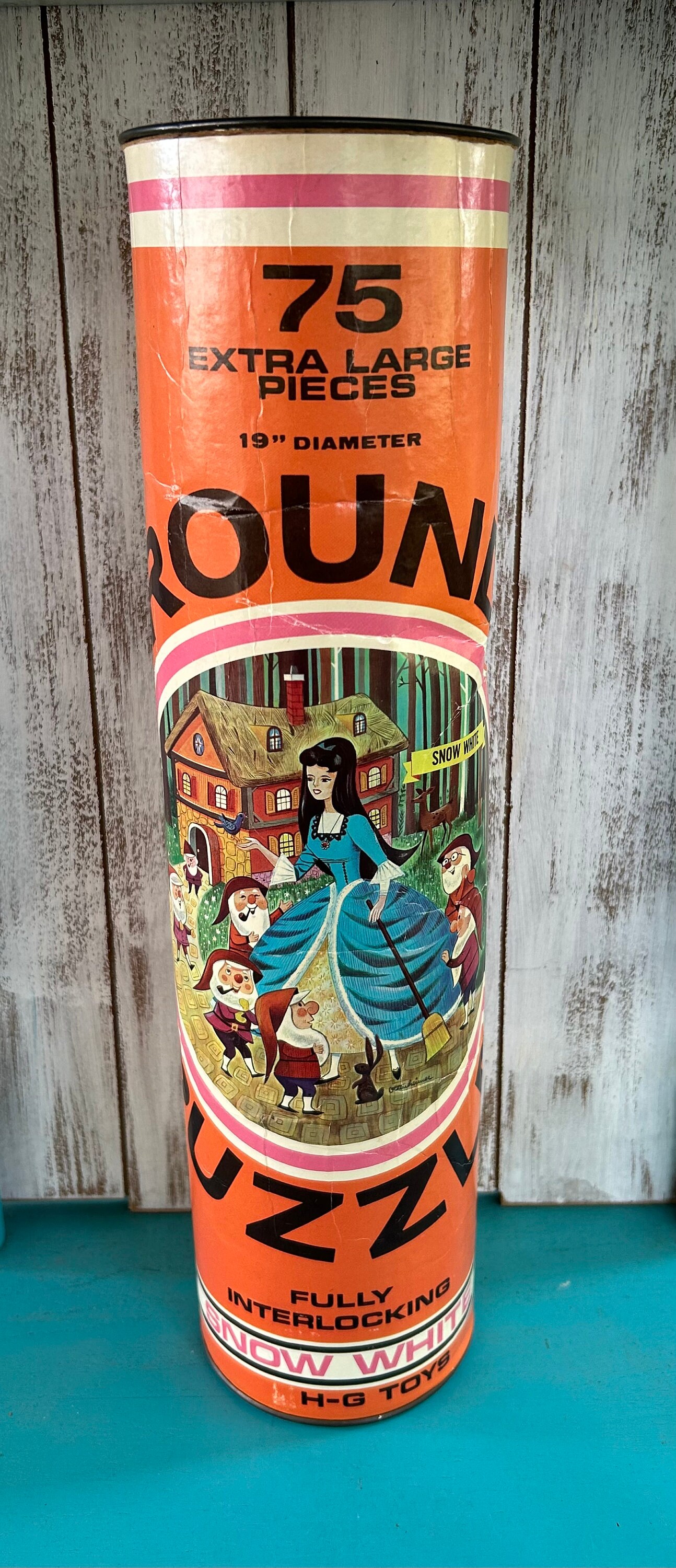 Vintage 19” Round Snow White Puzzle - Etsy