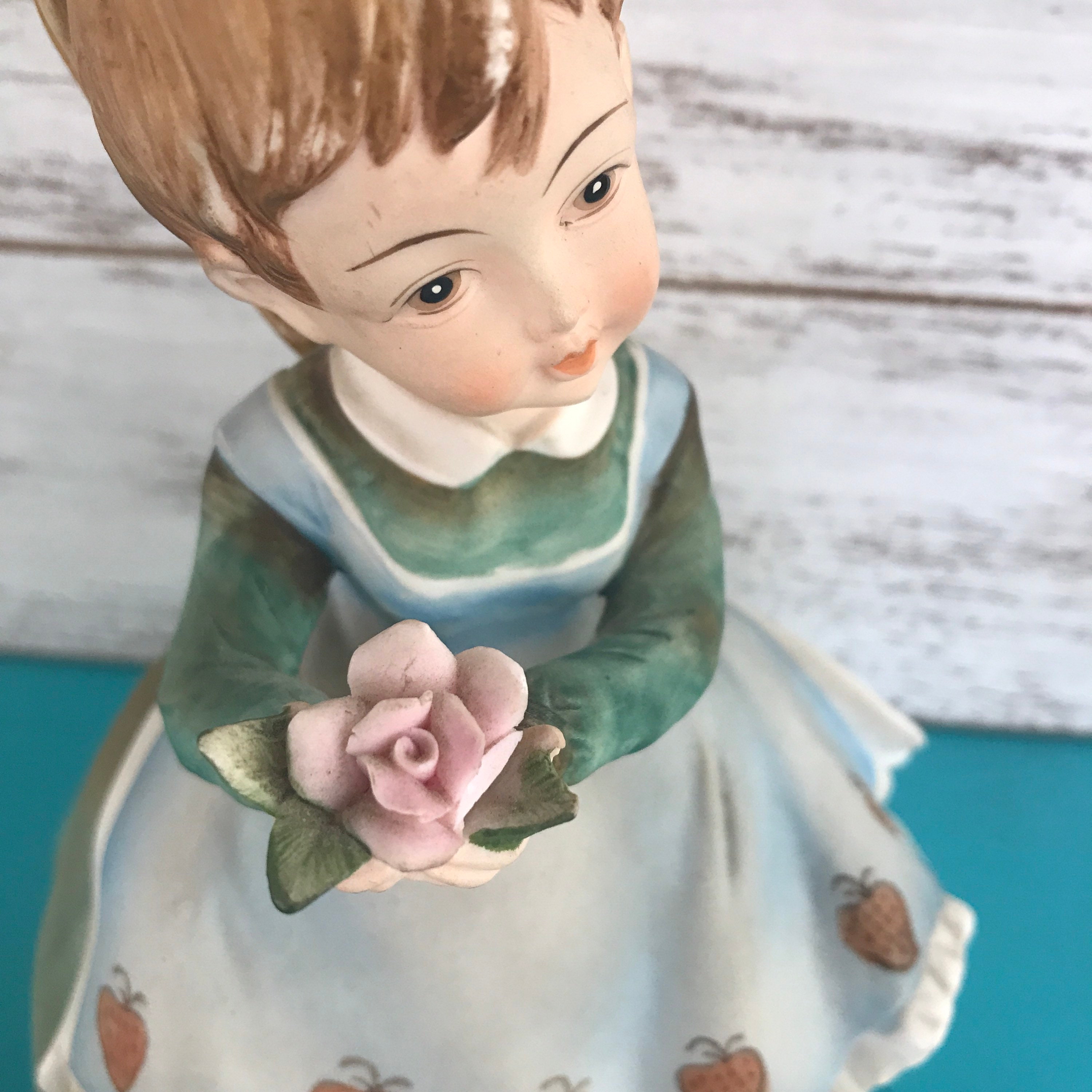 Darling Vintage Lefton Hand Painted Girl Figurine - Etsy
