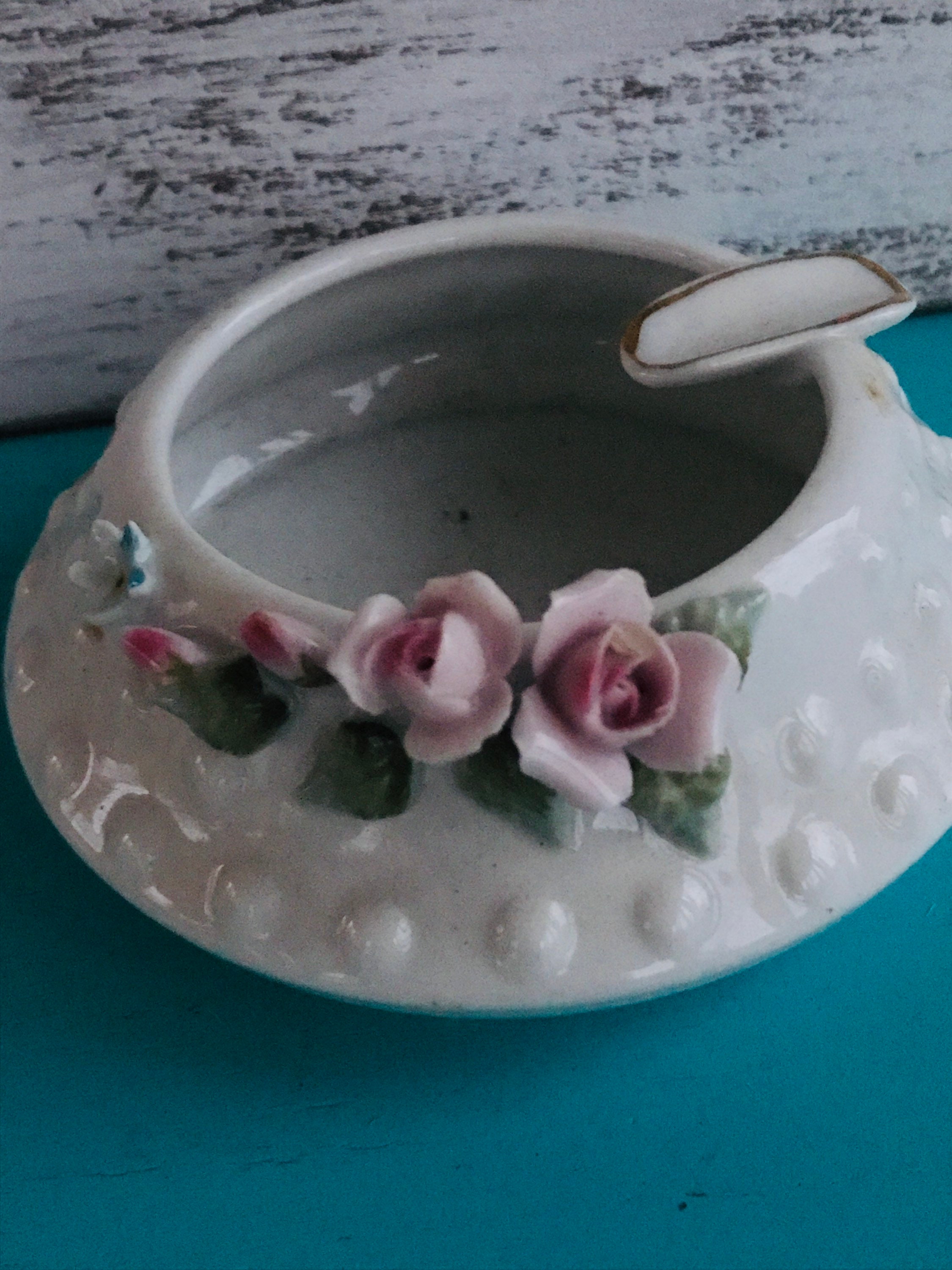 Beautiful Pink Raised Rose Vintage Ashtrays - Etsy