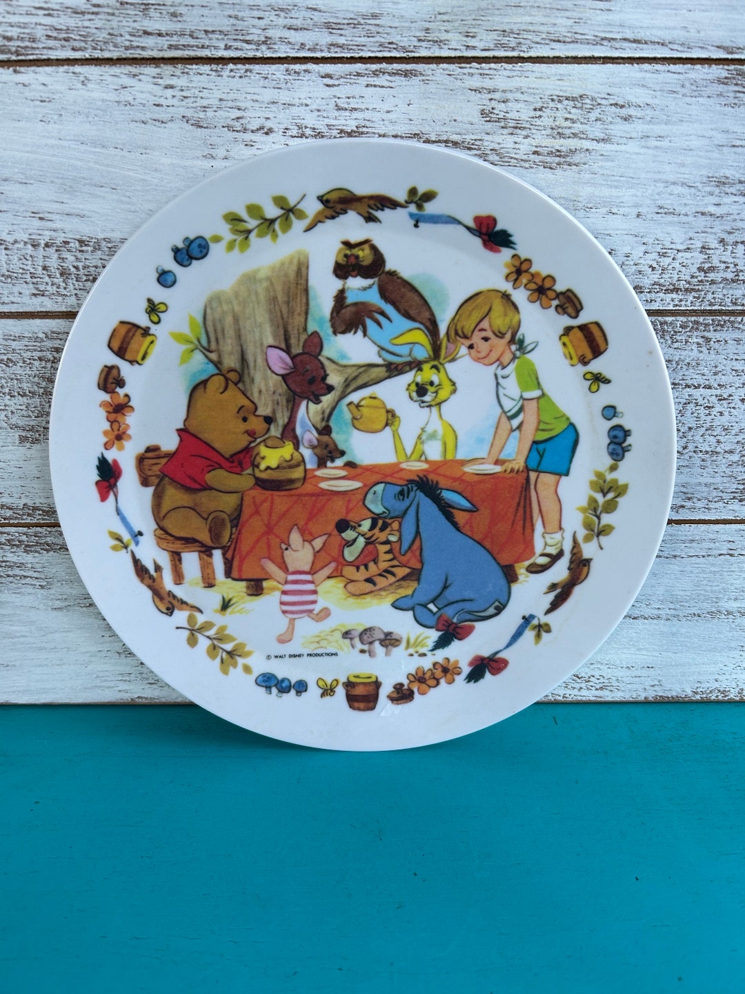 Set of Vintage Laminate Winnie the Pooh Plates - Etsy