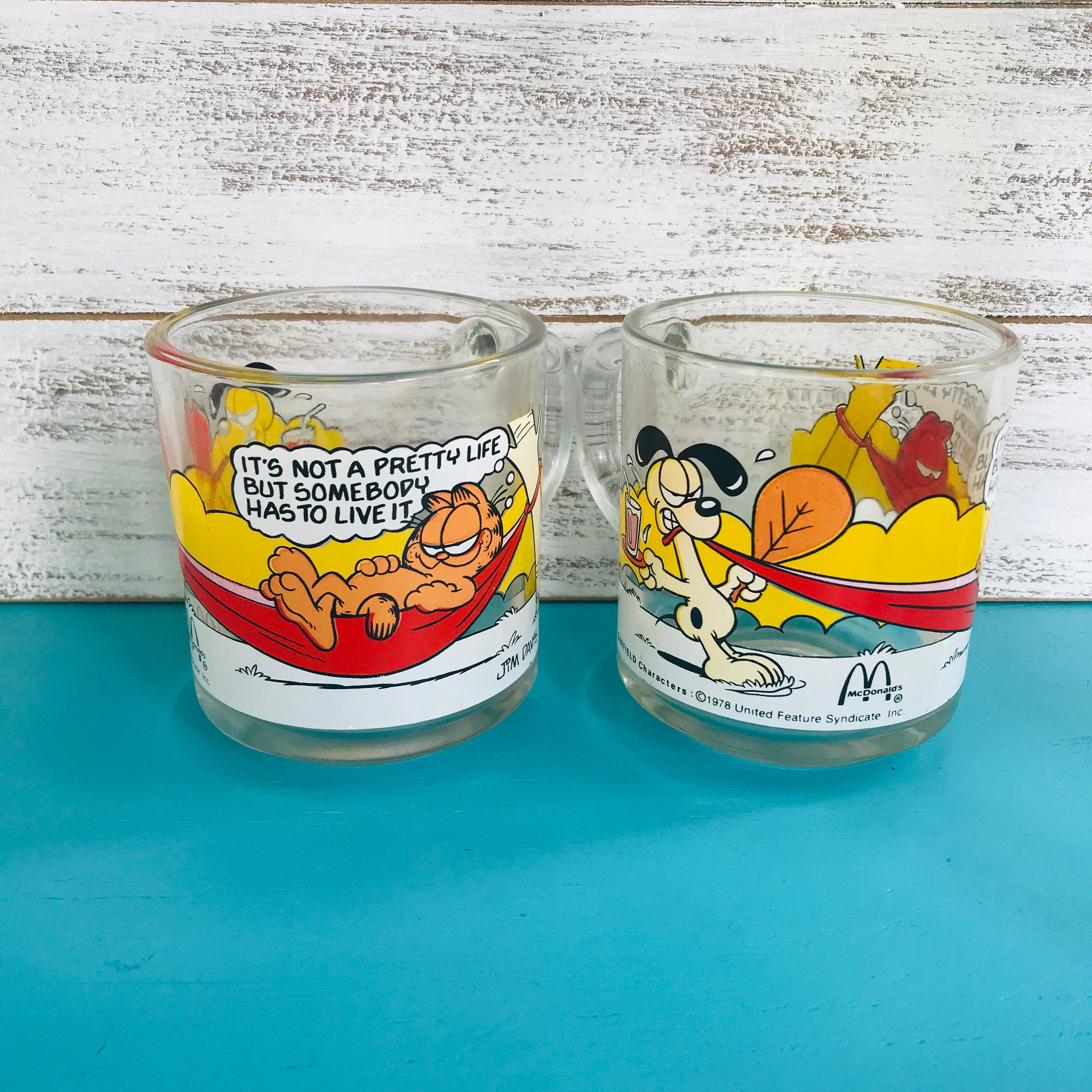 Vintage Limited Edition Garfield Mugs by Mcdonalds - Etsy