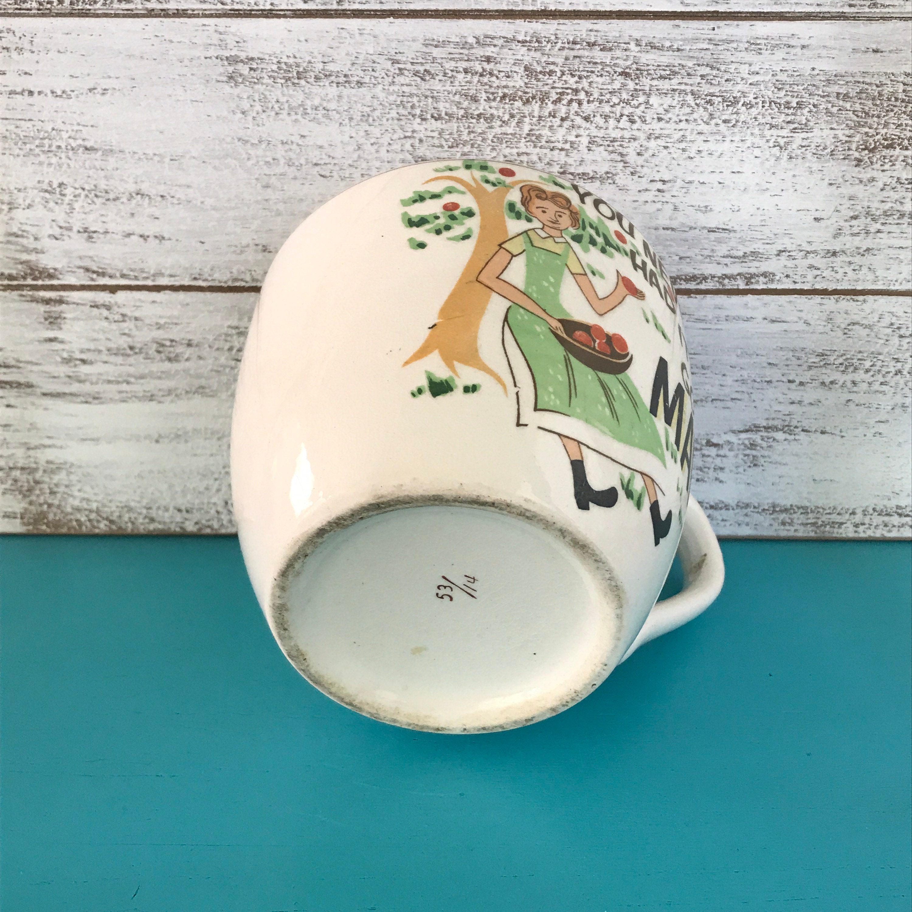 Kitschy Oversized Maw Crackle Mug - Etsy