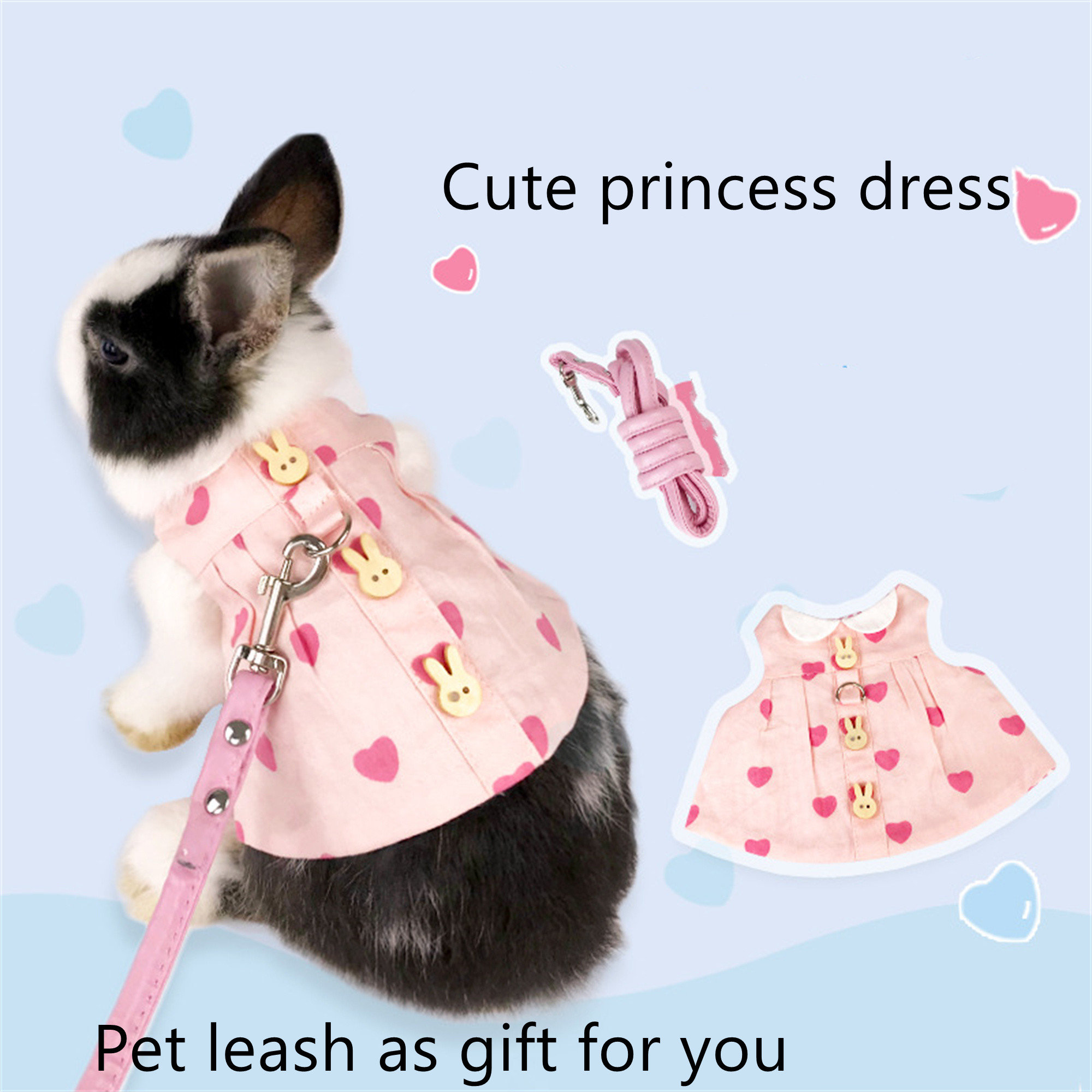 Lindo conejo mascota chaleco conejo vestido vestido arnés | Etsy