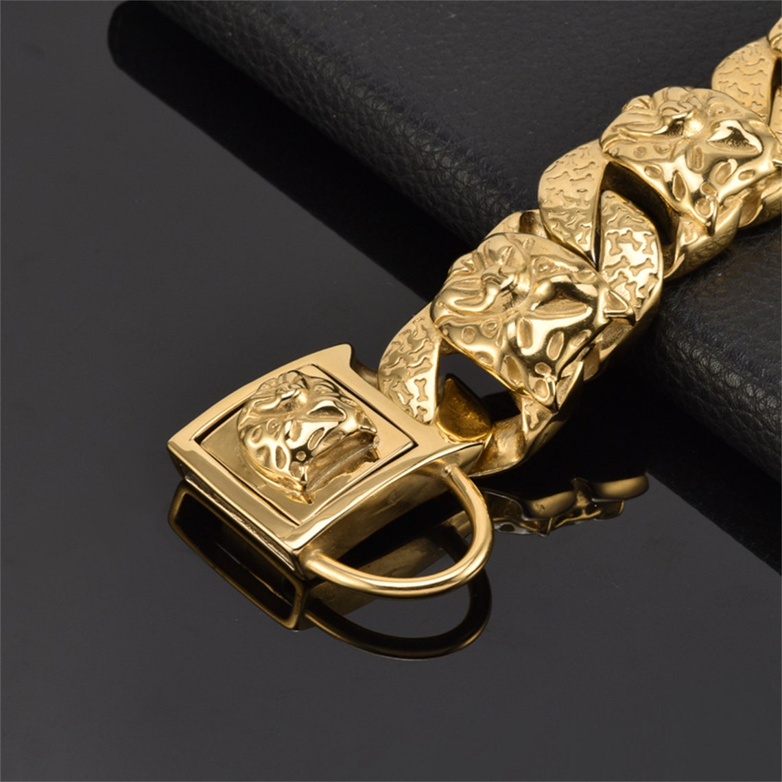 Bully Collar Pitbull Design Dog Pet Gold Chain Personalized | Etsy