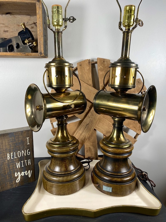 Vintage Automobile Table Lamps Car Head Light or Railroad | Etsy