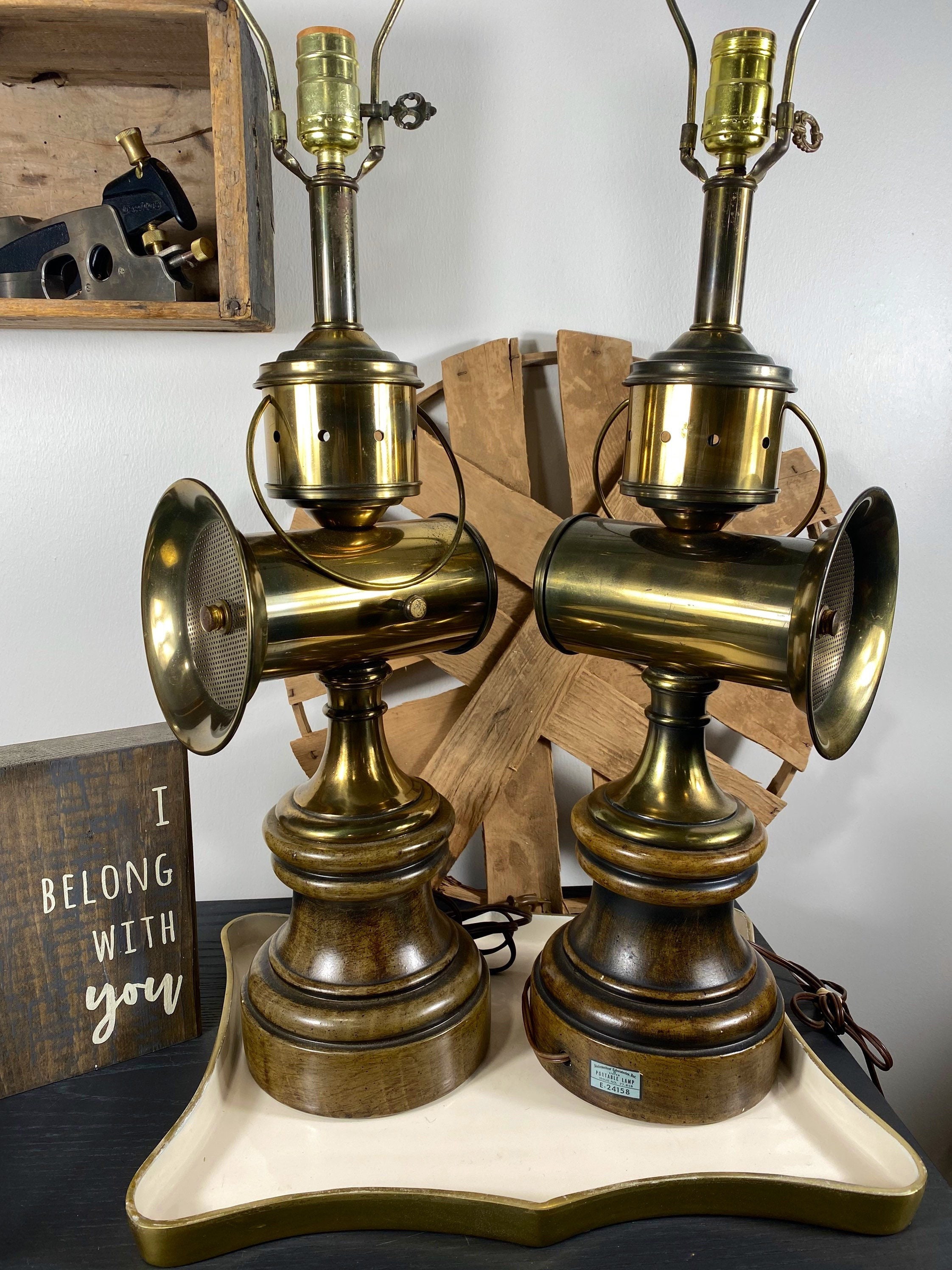 Vintage Automobile Table Lamps Car Head Light or Railroad - Etsy